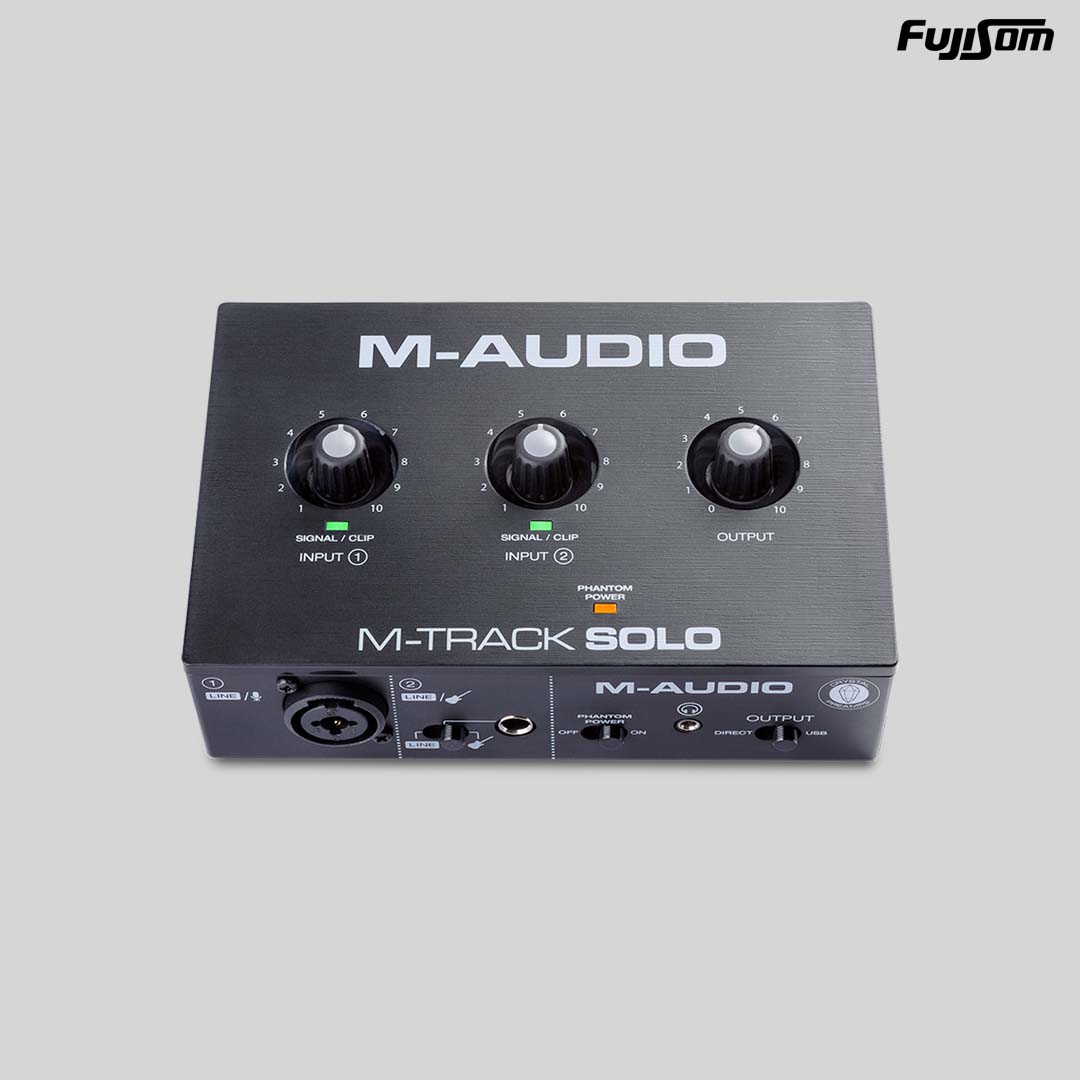 INTERFACE M-AUDIO M-TRACK SOLO 2CH COM PHANTON POWER | FUJISOM